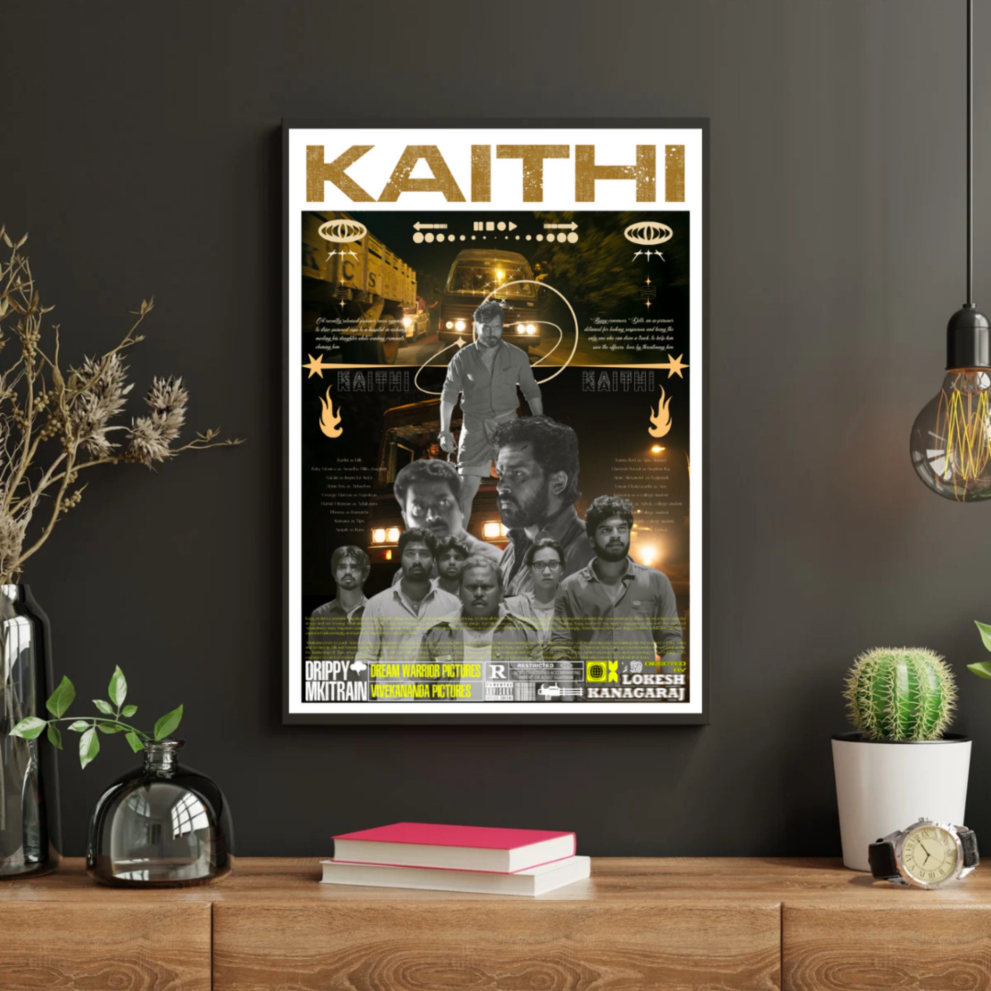 Tamil Movie Poster Design Printables Wall Art Kaithi Movie Poster ...