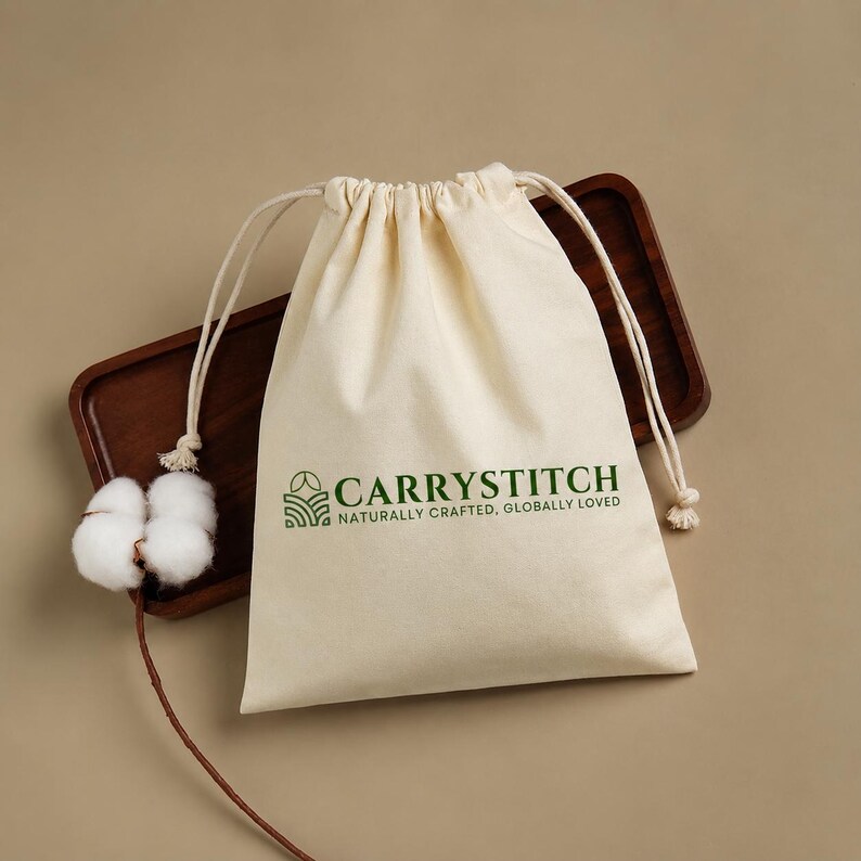 Custom Logo Cotton Drawstring Bags, Personalized Pouches, Wedding ...