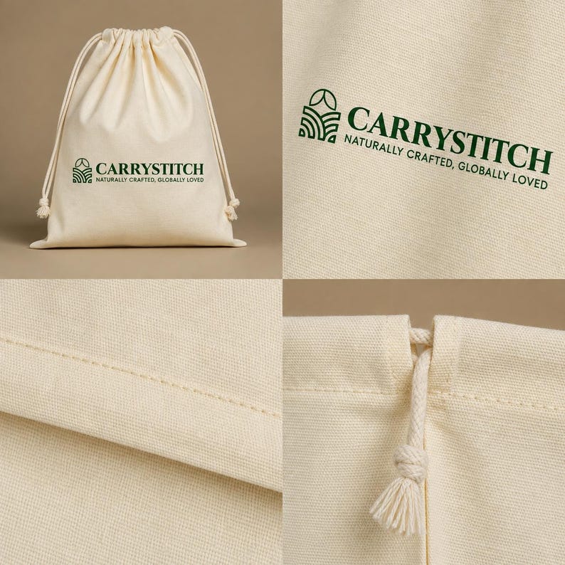 Custom Logo Cotton Drawstring Bags, Personalized Pouches, Wedding ...