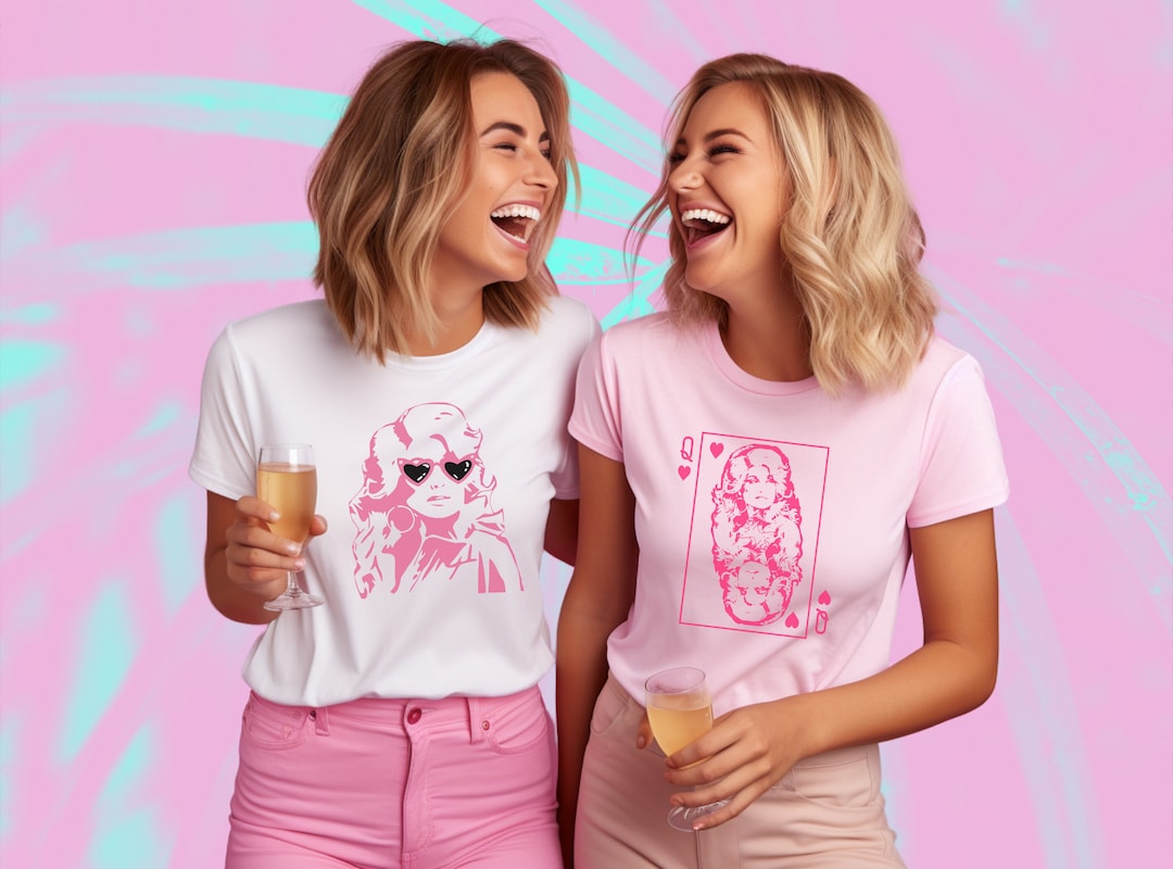 Pink Dolly Parton With Sunglasses Tee, Dolly Parton T-shirt, Gildan T ...