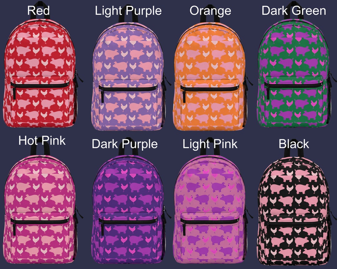 Farm Animal Backpack Pig and Chicken Backpack Back to - Etsy