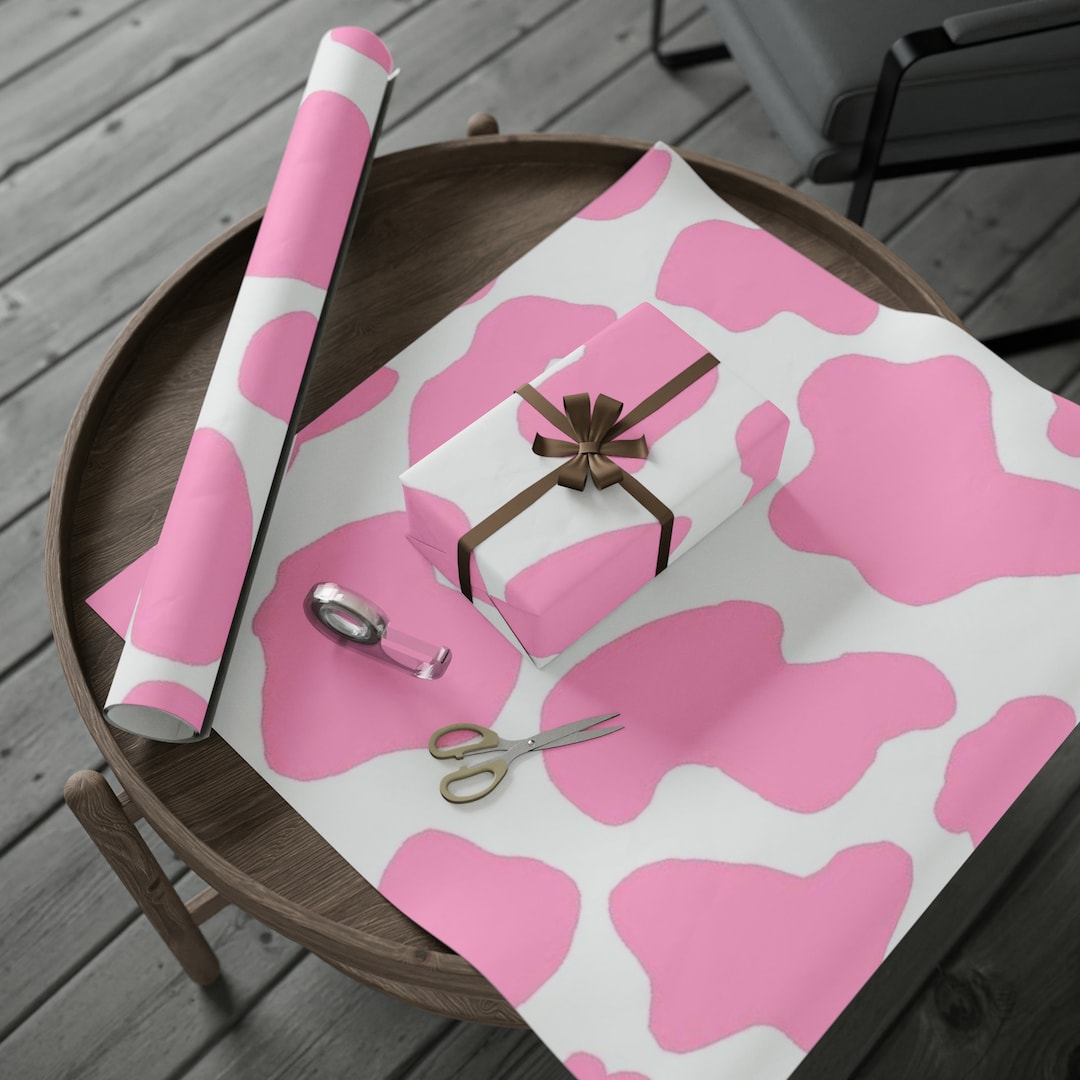 Cow Print Country Gift Wrap, Wrapping Paper, Farmhouse Wrapping Paper ...
