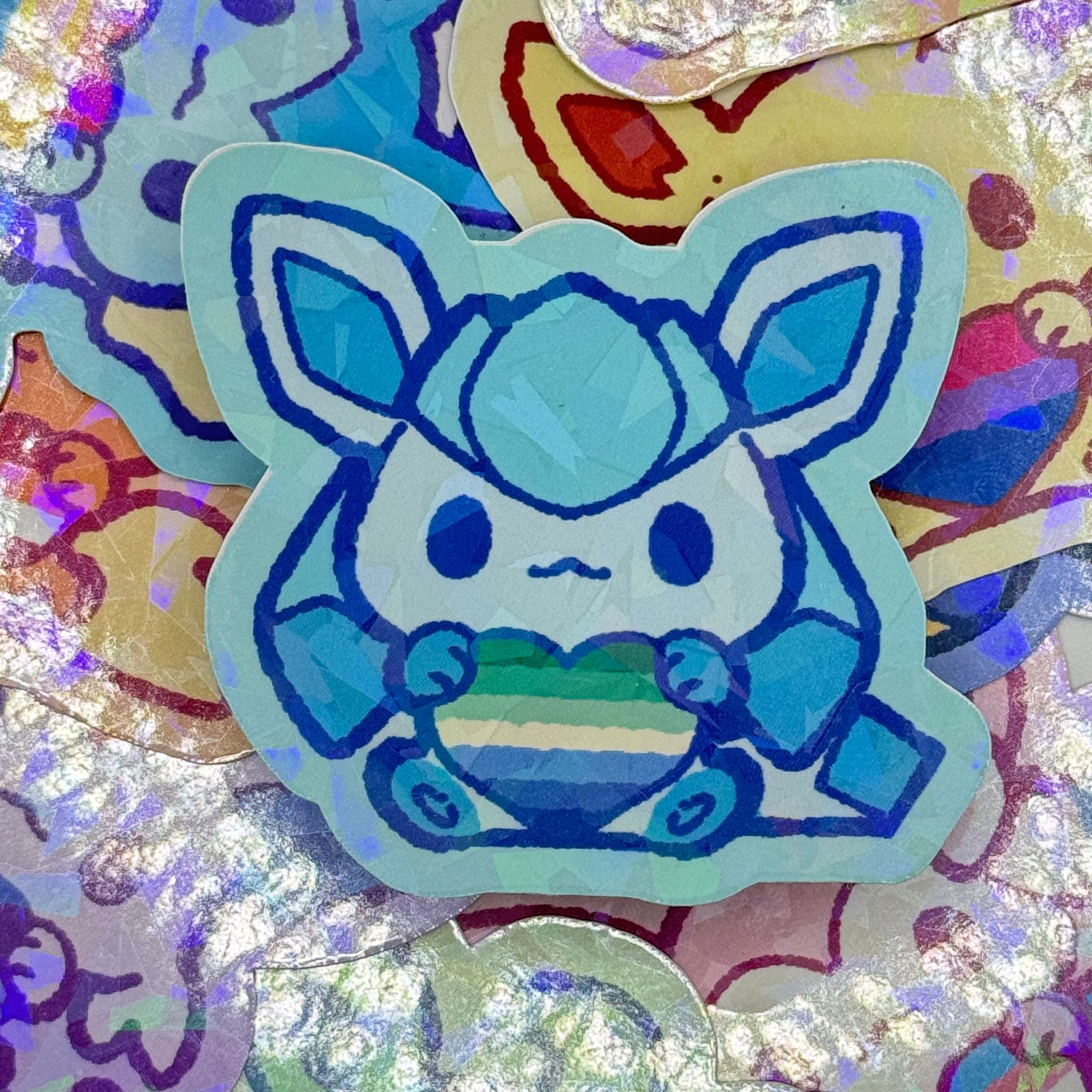 Eeveelution Pride Sticker Decal, Pokemon, Eevee, Vaporeon, Jolteon ...