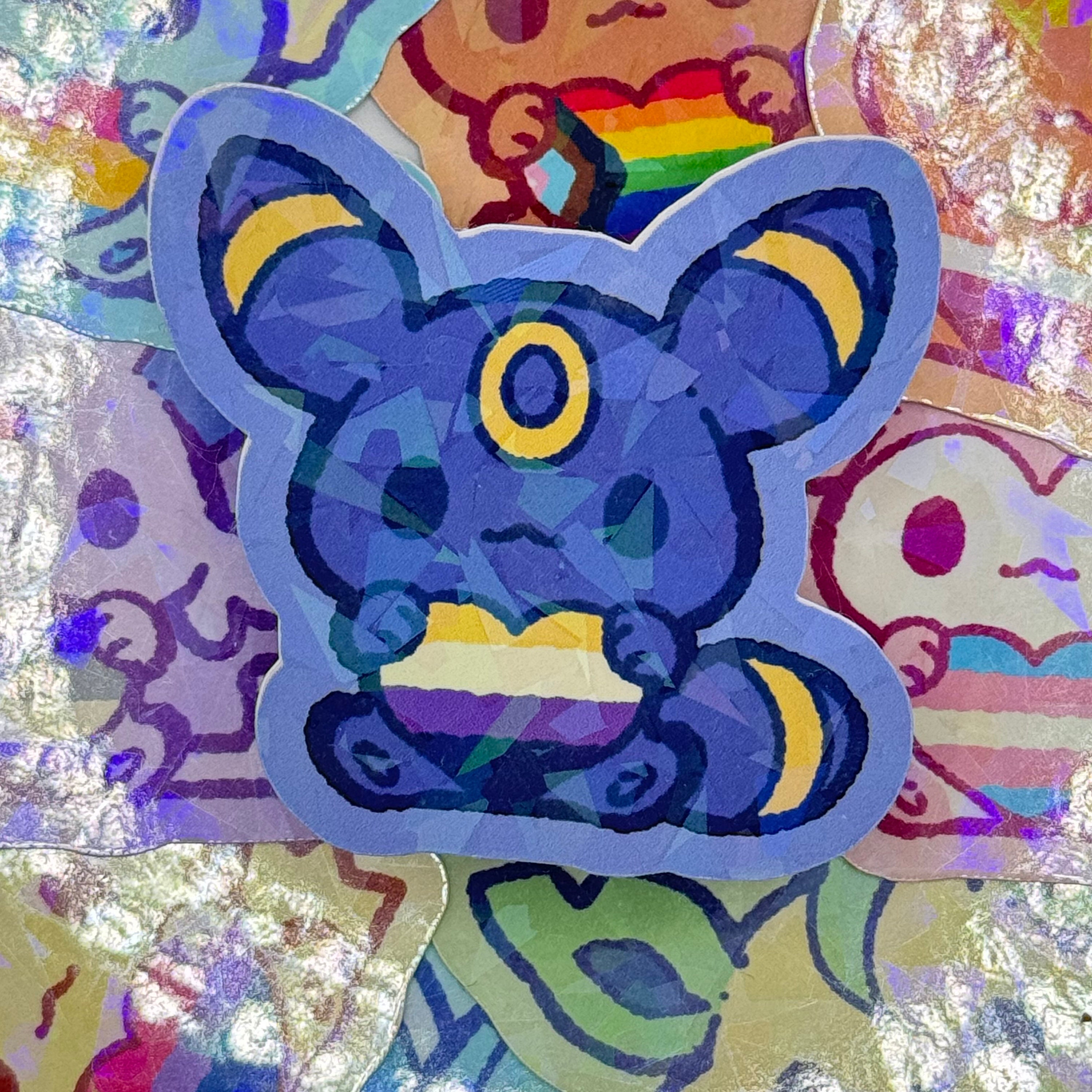 Eeveelution Pride Sticker Decal, Pokemon, Eevee, Vaporeon, Jolteon ...