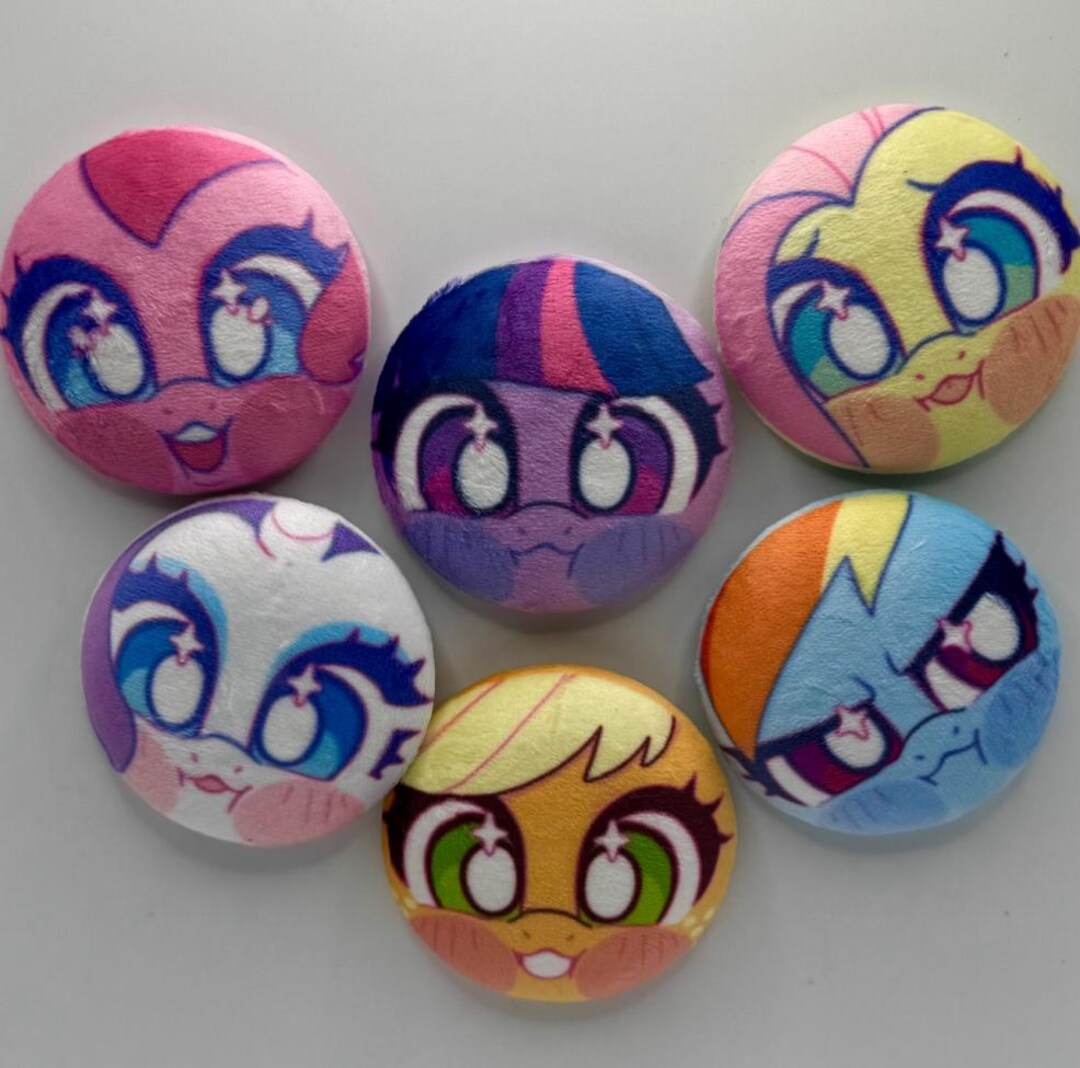 My Little Pony MLP Plush Badge | Twilight Sparkle, Rarity, Rainbow Dash ...