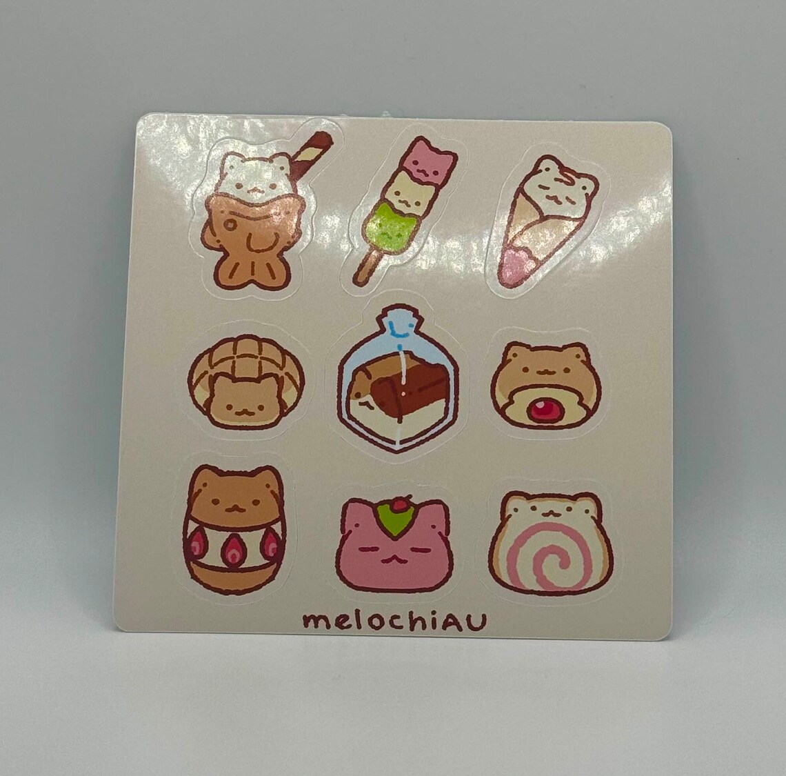 Cat Snacks Sticker Decal Sheet, Cats , Food , Taiyaki , Dango , Crepe ...