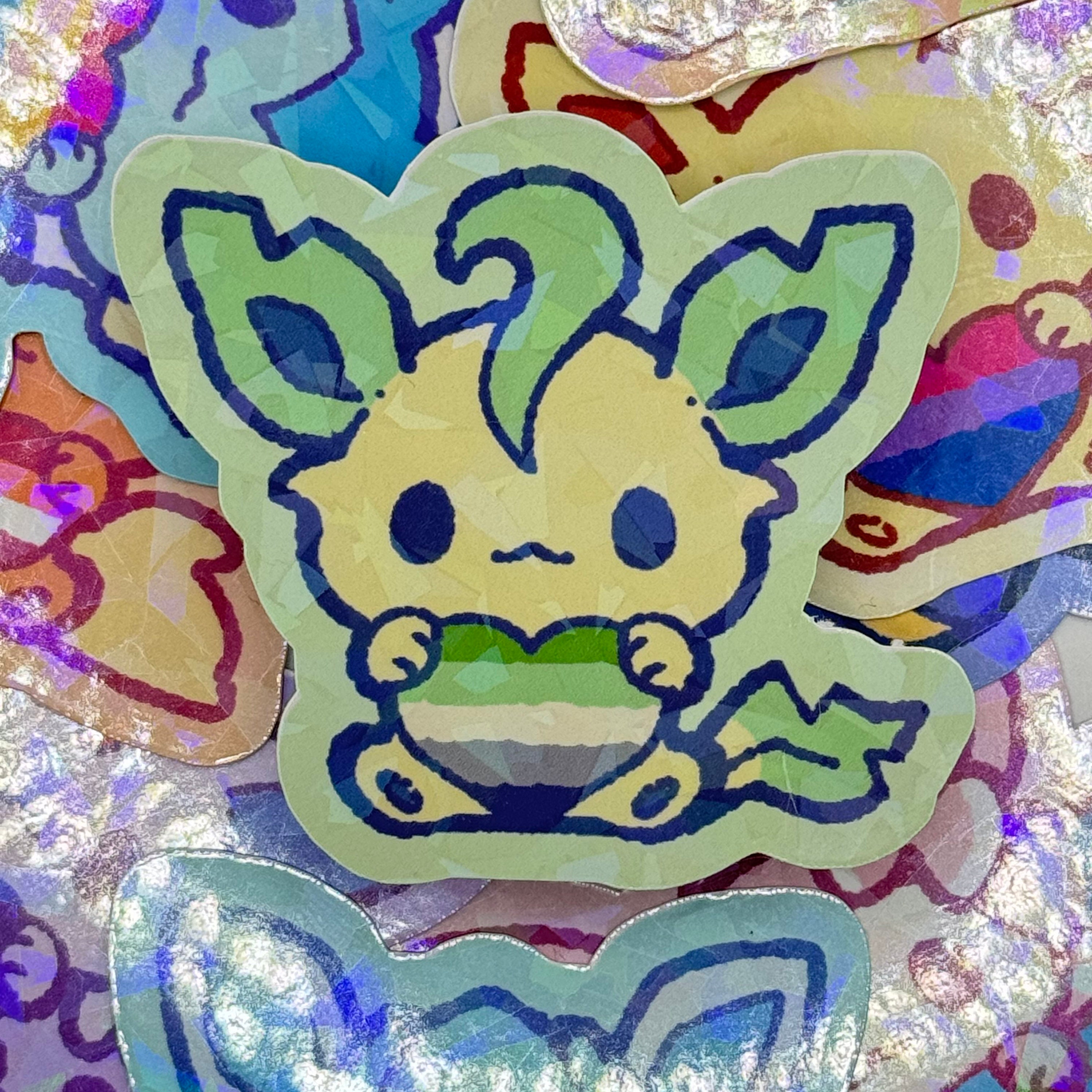 Eeveelution Pride Sticker Decal, Pokemon, Eevee, Vaporeon, Jolteon ...