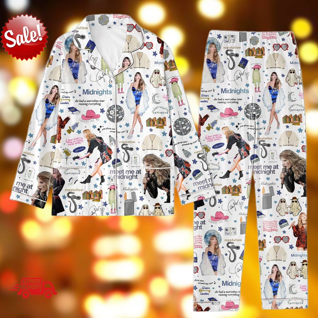 Taylor Christmas Pajamas Set Swift's Pjs Set for Adult - Etsy