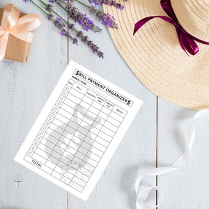 Bill Tracker, Digital Download, Printable, Log for Bills, Transaction ...