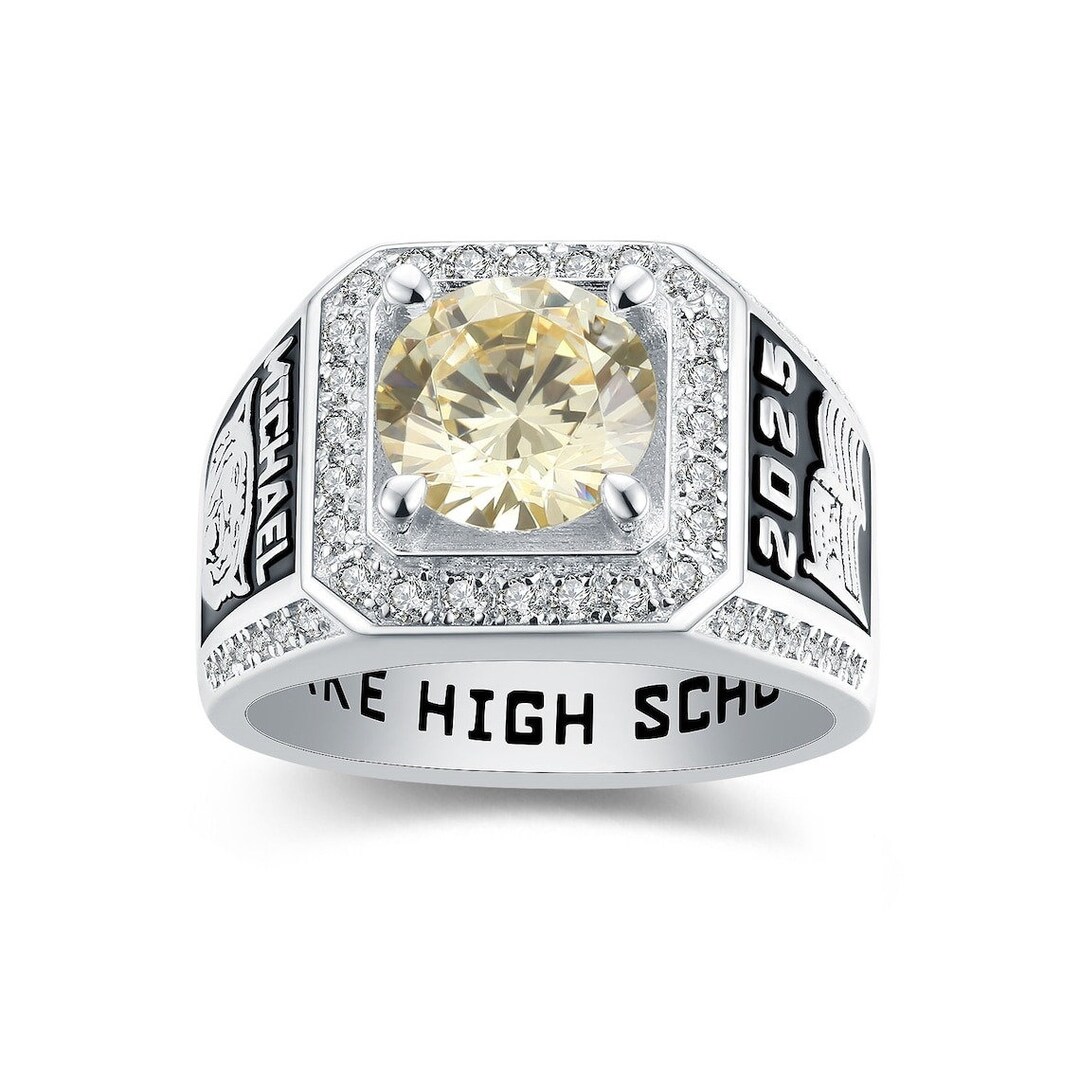 Customized Statement Class Ring for High School and University Ring 925 ...