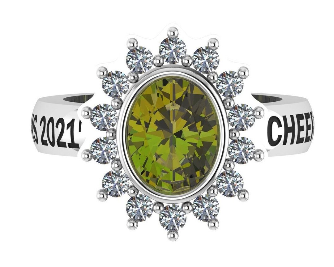 Graduation Ring, Custom Class Ring for Woman Fully Personalized Class ...