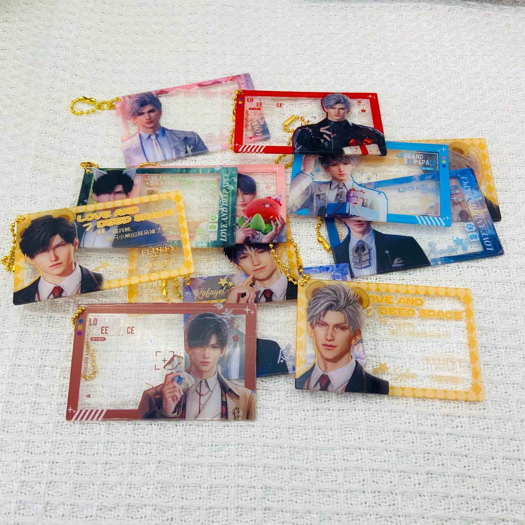 Love and Deepspace Clear Acrylic Keychains Charms, Sylus, Rafayel ...