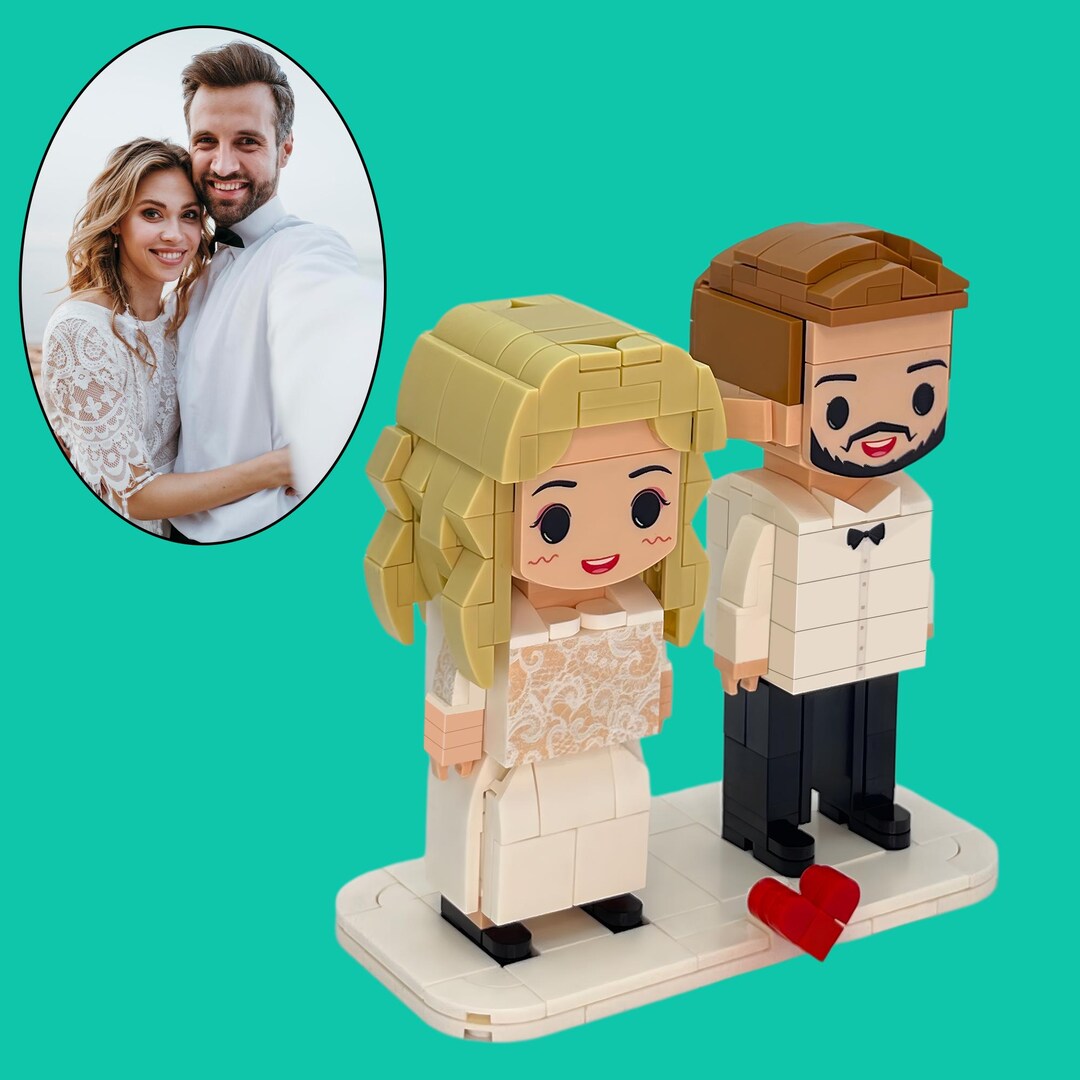 Custom Couple Brick Figures, Personalized Building Block Gift, Unique ...