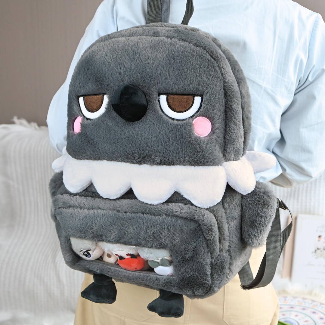 Grumpy Crow Plush Backpack 40cm (15.7") - Etsy