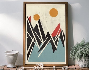 Mani Hill Abstract Psychedelic Poster, 70s Wall Pop Art, 70s Decor ...