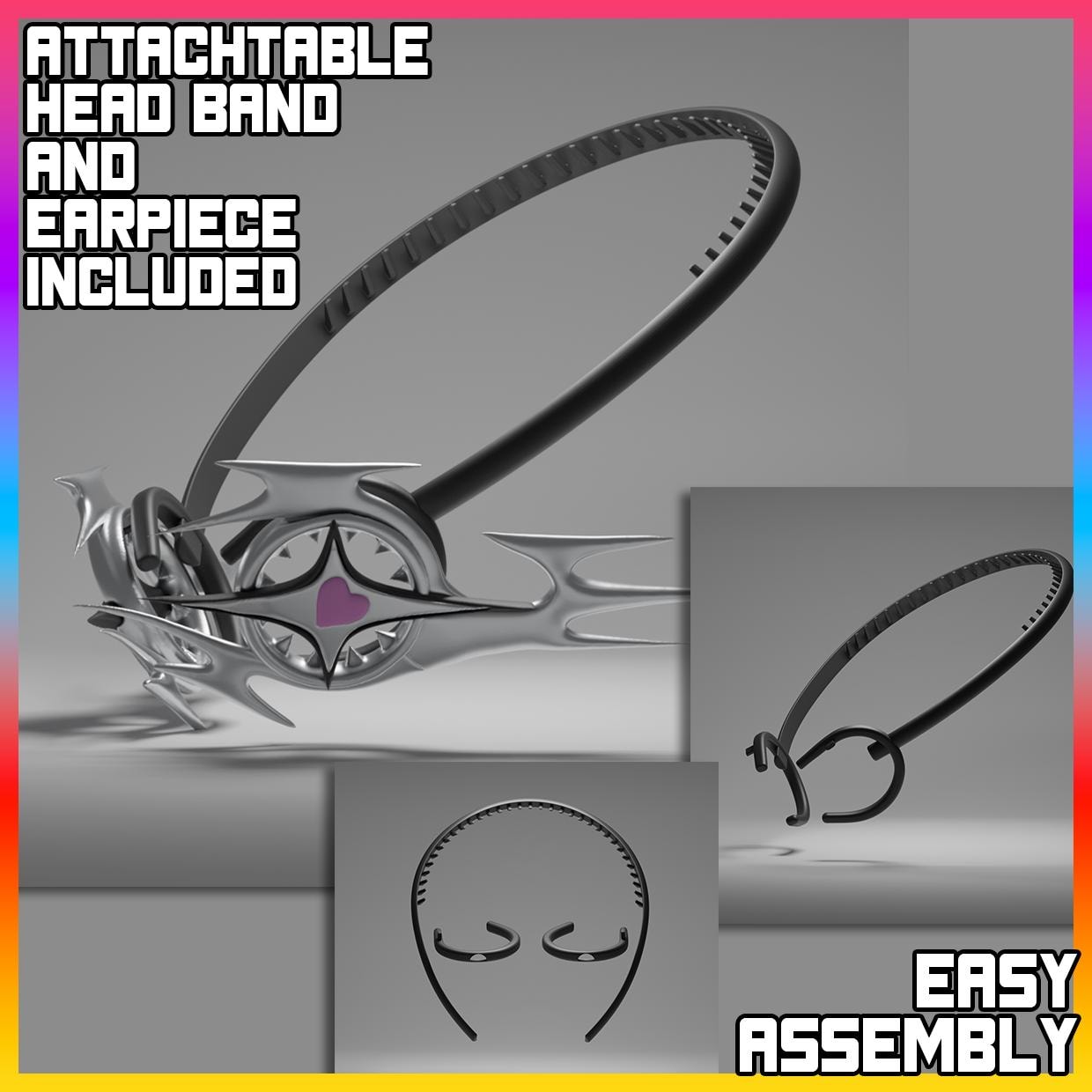 Cyber Ears - Chromi-code Y2k Style Fashion Earpiece - Etsy