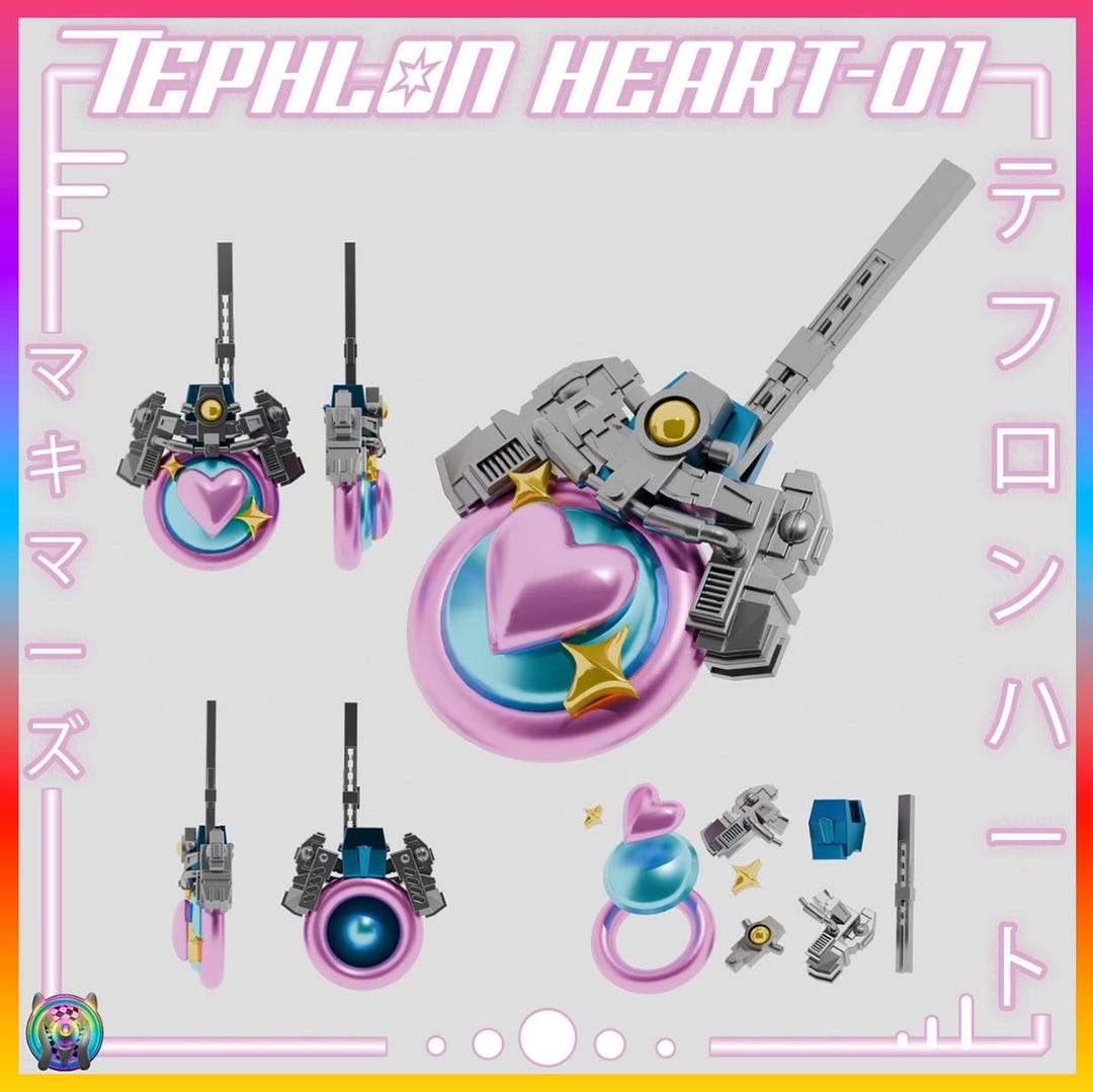 Cyber Ears - Tephlon-heart-01 (y2k Style Fashion Earpiece) - Etsy