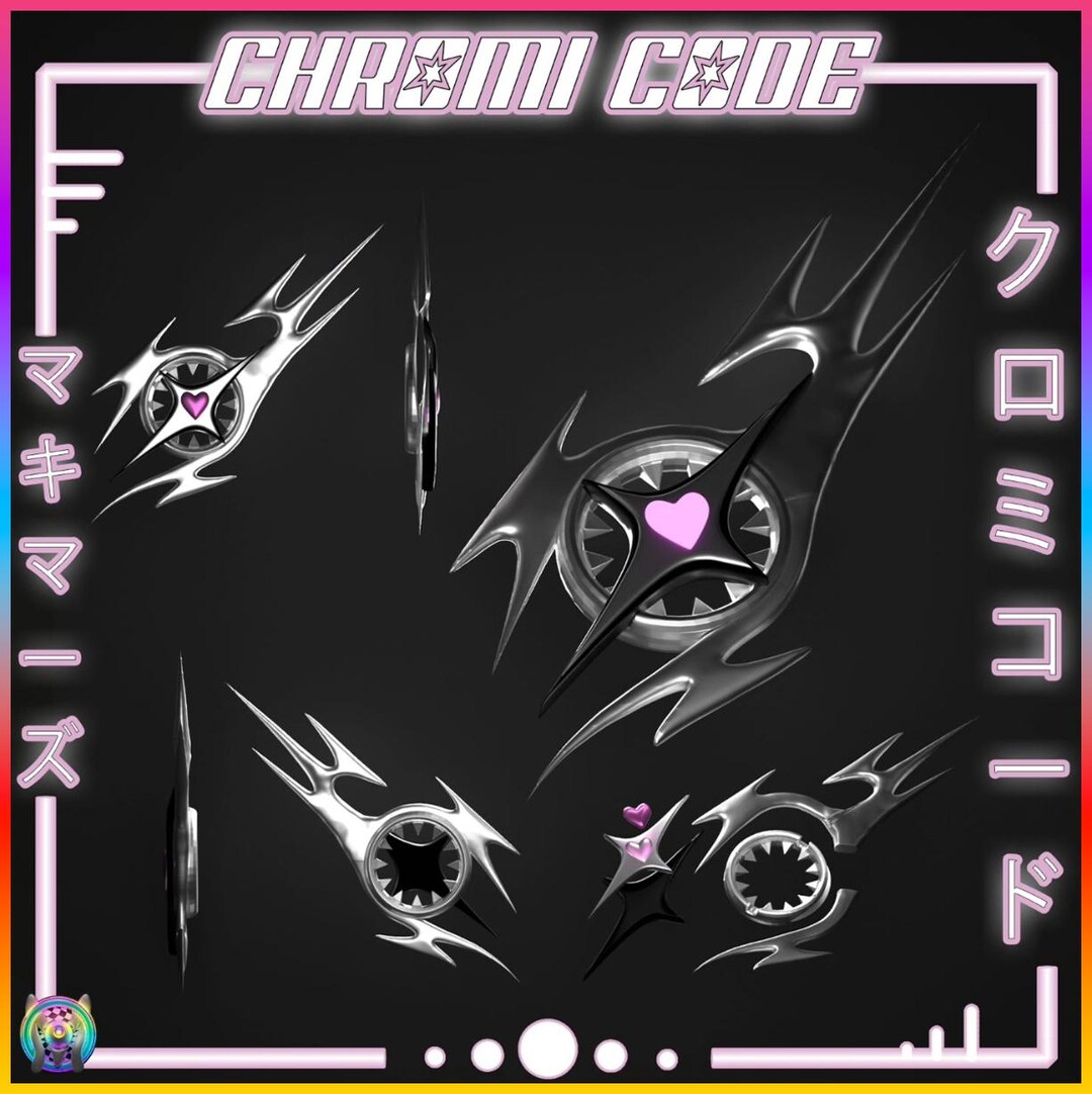 Cyber Ears - Chromi-code Y2k Style Fashion Earpiece - Etsy