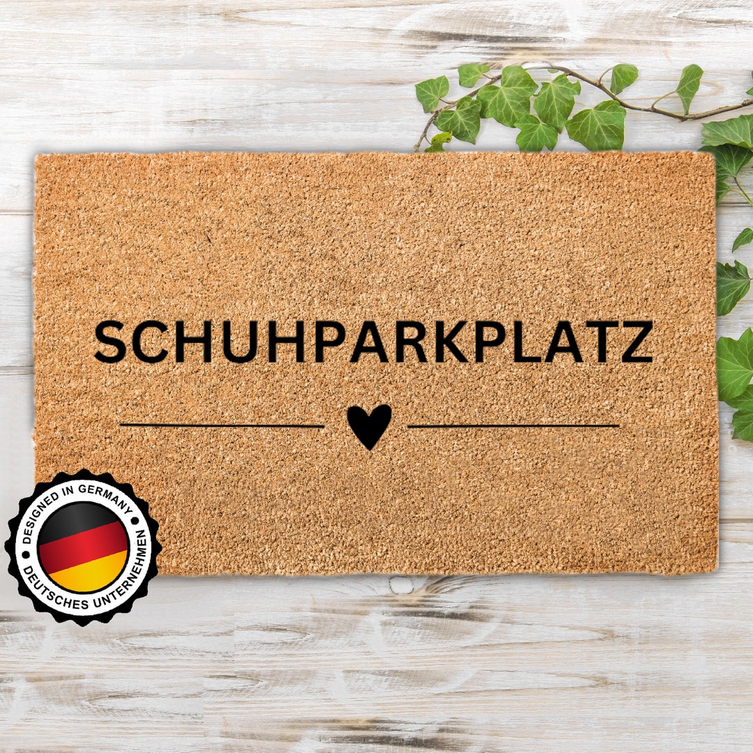 Kokos Fußmatte Schuhparkplatz 60x40cm Rutsch und wetterfeste Schuhmatte ...