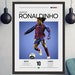 Ronaldinho Print, Ronaldinho Poster, Barcelona Print, Football Gift ...