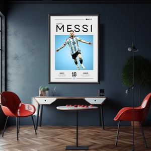 Leo Messi Poster, Lionel Messi Poster, Football Gift, Sports Poster ...