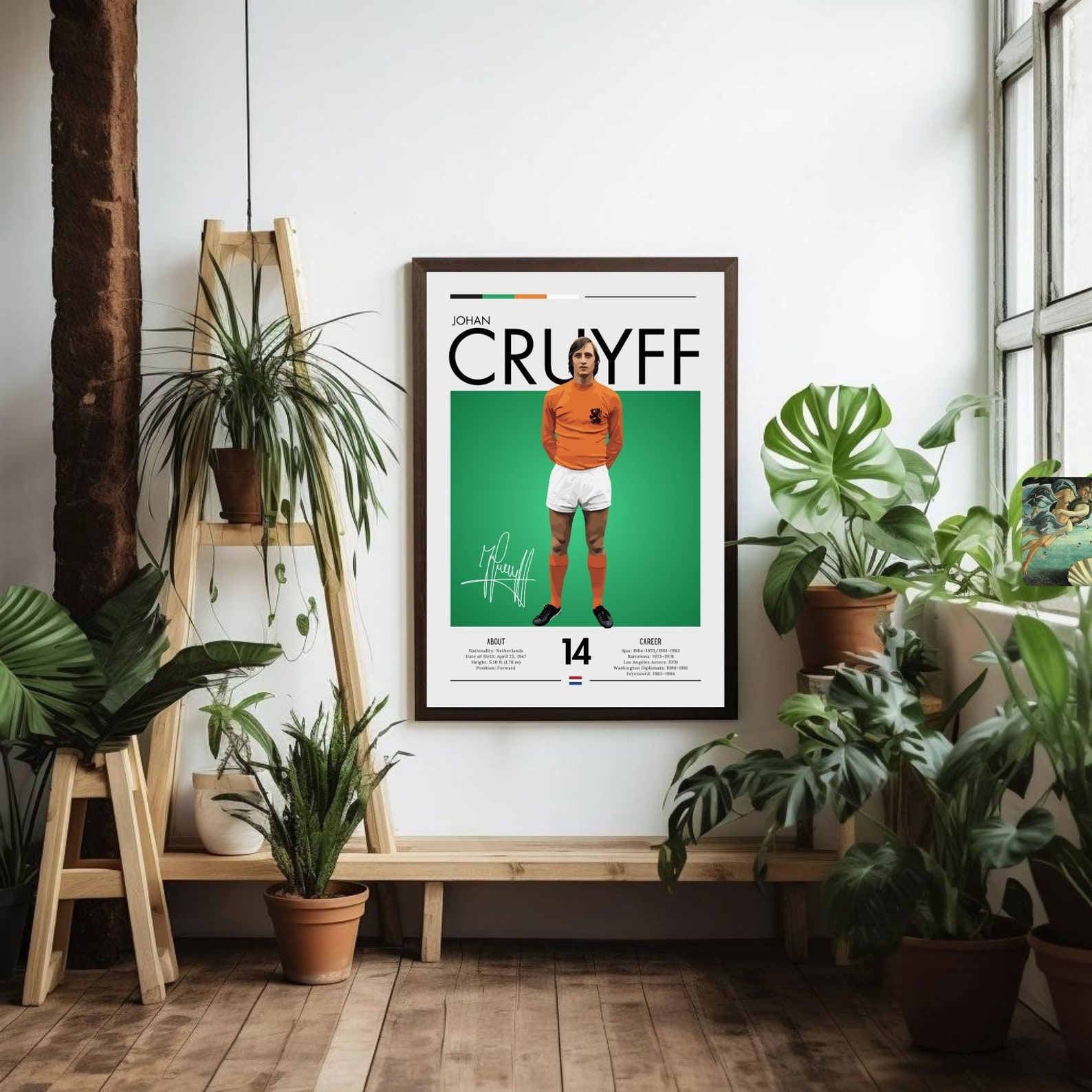 Johan Cruyff Print, Johan Cruyff Poster, Football Gift, Sports Poster ...