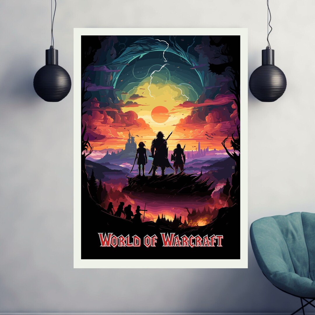 World of Warcraft Poster Gaming Room Poster Minimalist - Etsy
