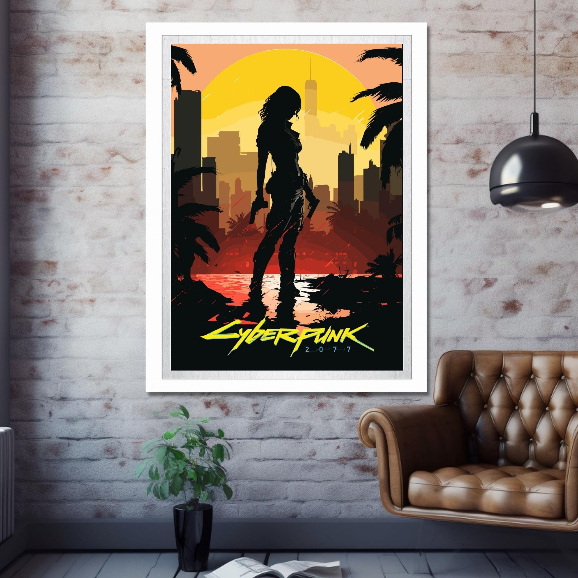 Cyberpunk 2077 Poster, Gaming Room Poster, Minimalist, Gaming Poster ...