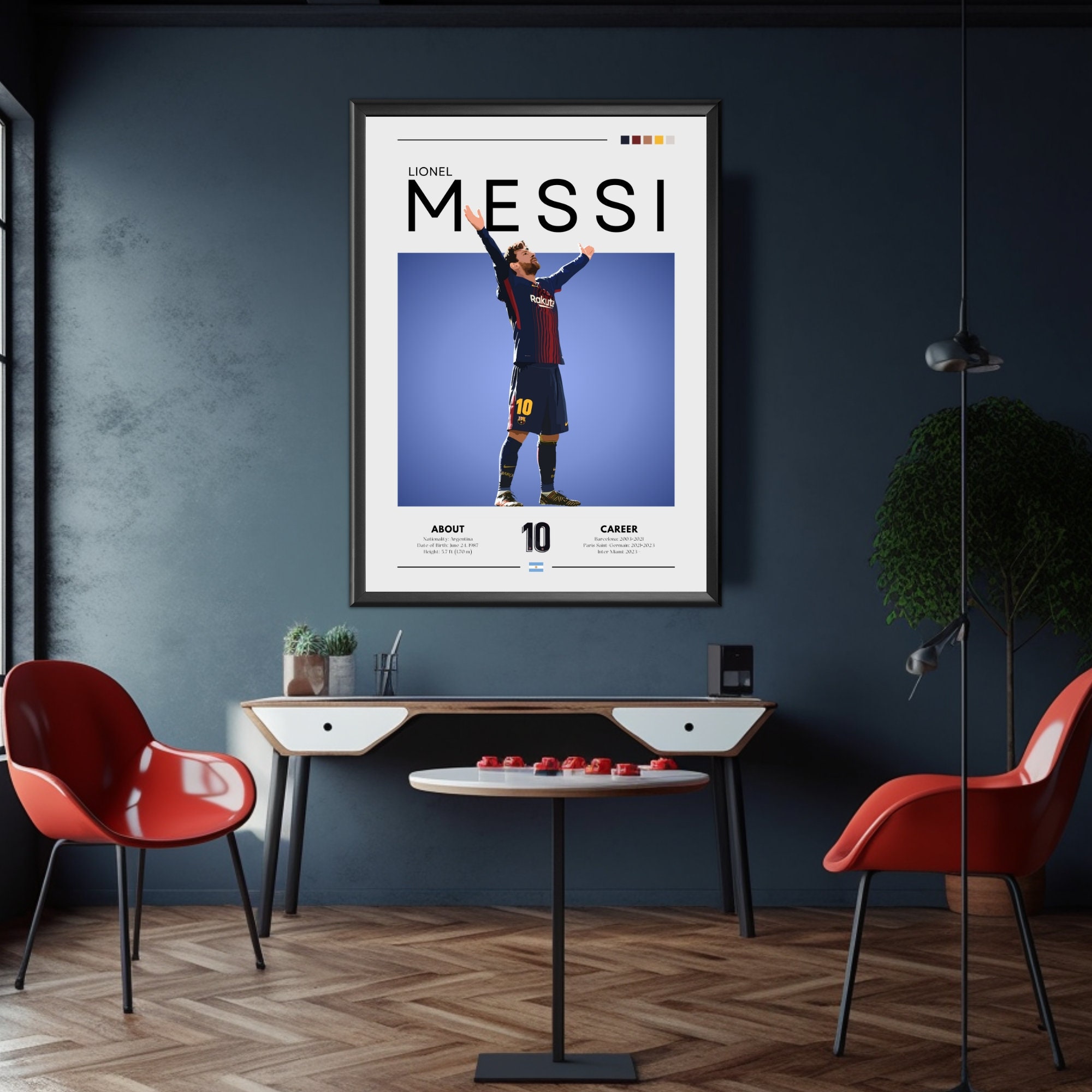 Lionel Messi Poster, Leo Messi Poster, Football Gift, Sports Poster ...