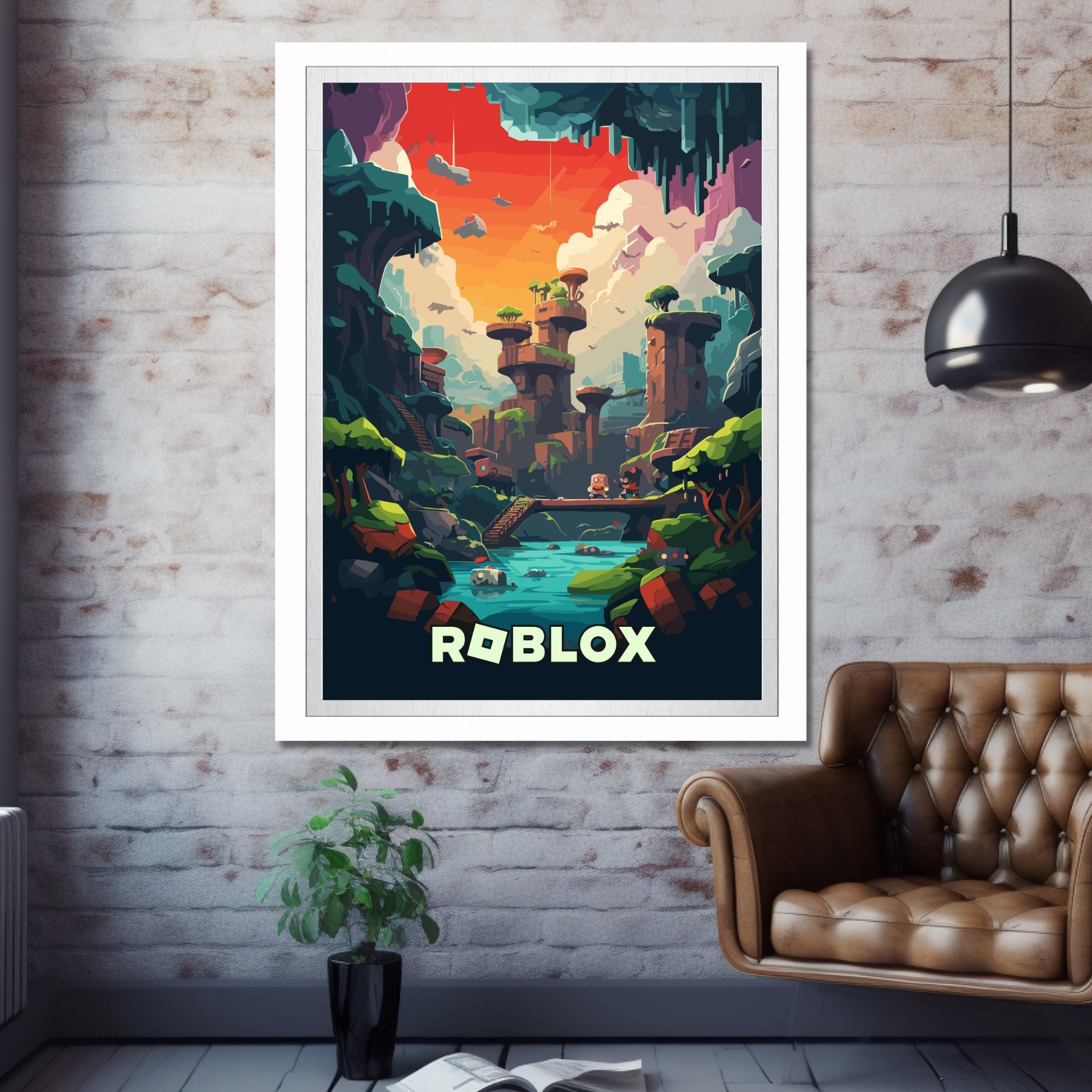 Roblox Game Poster, Roblox Print, Gaming Room Poster, Minimalist ...