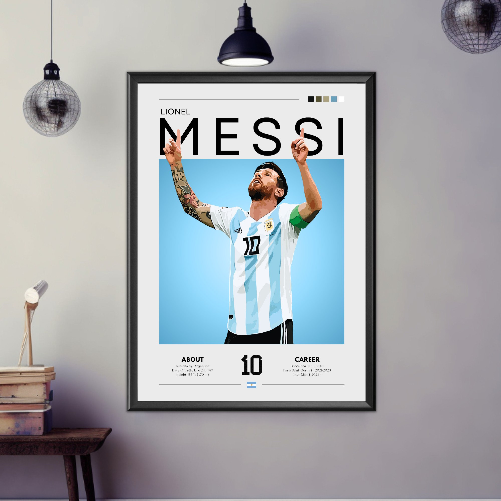 Lionel Messi Poster, Lionel Messi Poster, Football Gift, Sports Poster ...
