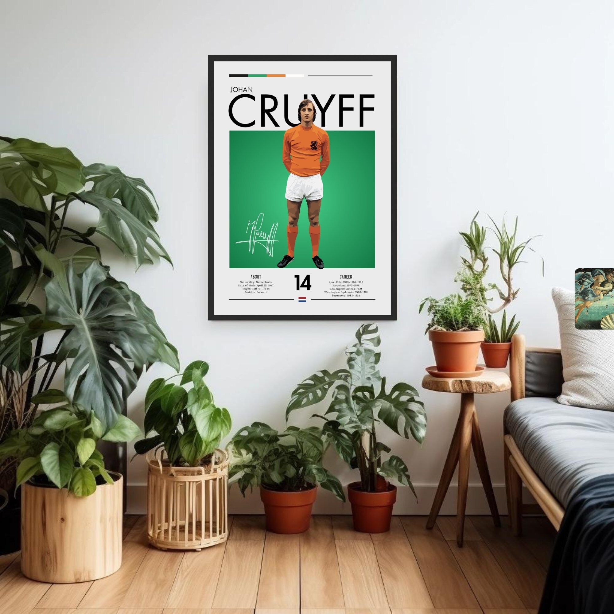 Johan Cruyff Print, Johan Cruyff Poster, Football Gift, Sports Poster ...