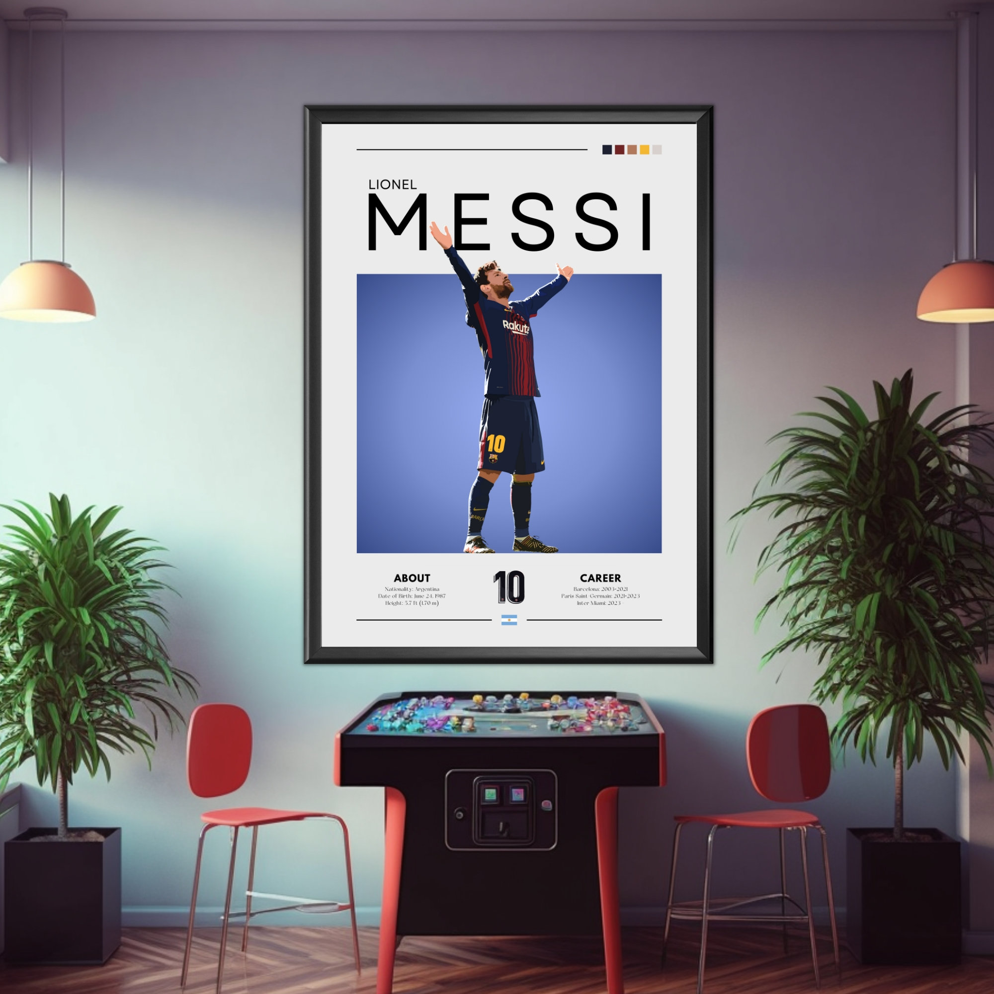 Lionel Messi Poster, Leo Messi Poster, Football Gift, Sports Poster ...