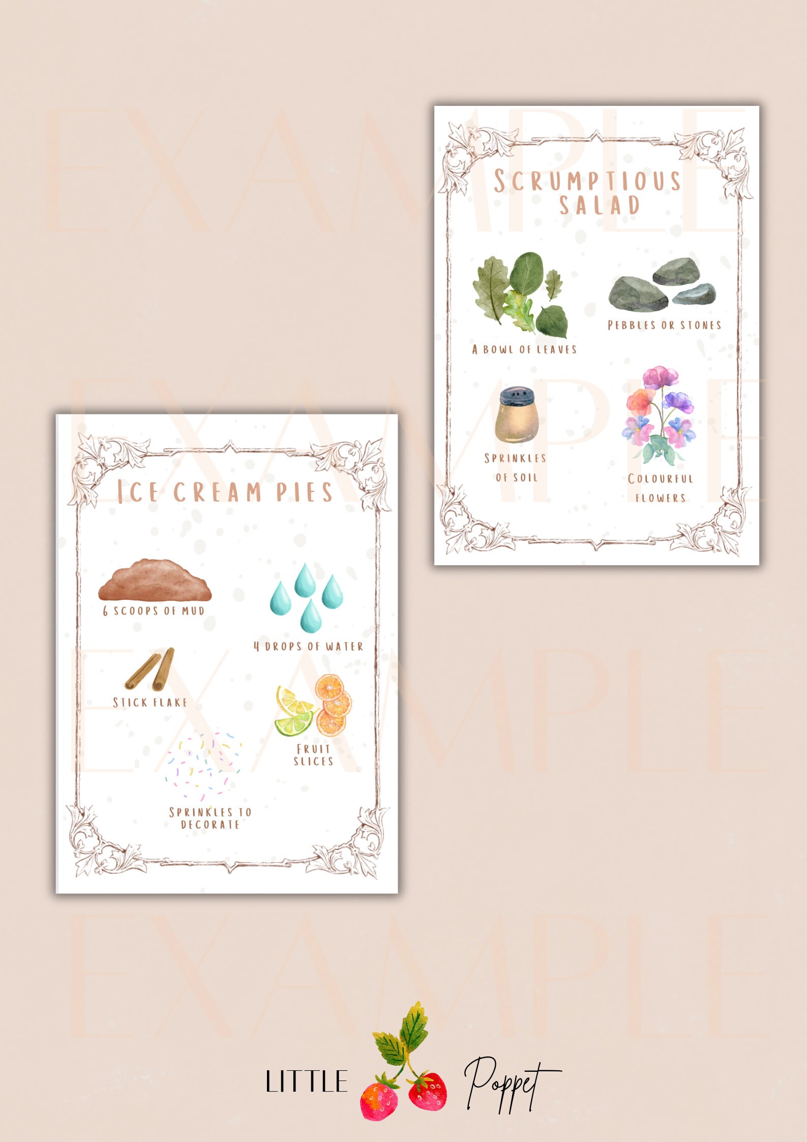 Mud Kitchen Recipe Book Printable Mud Kitchen Cards - Etsy