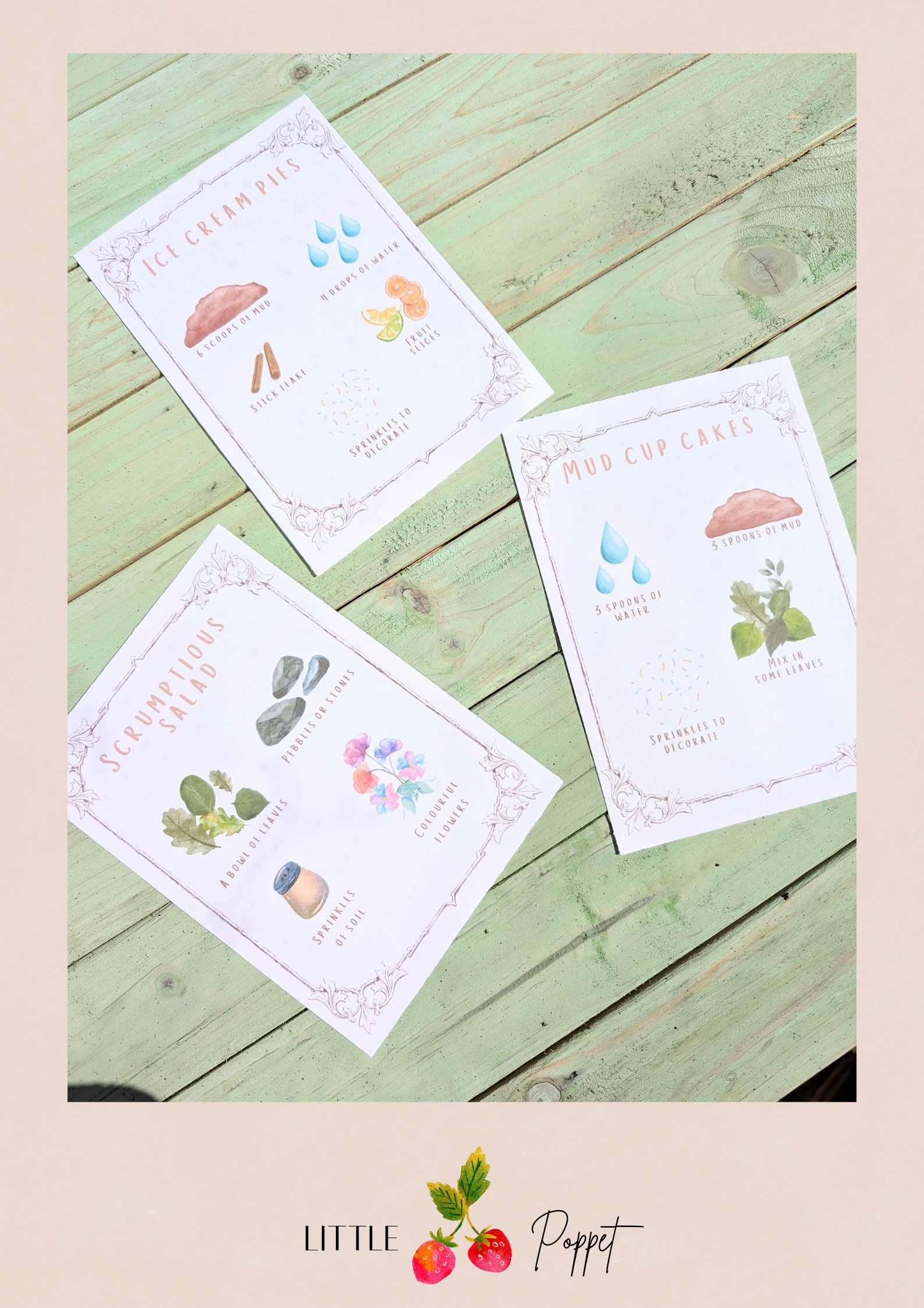 Mud Kitchen Recipe Book Printable Mud Kitchen Cards - Etsy
