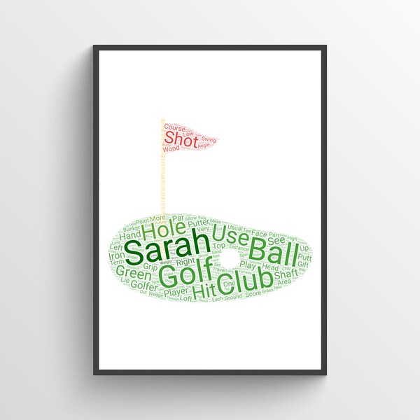Golf Word Art - Etsy