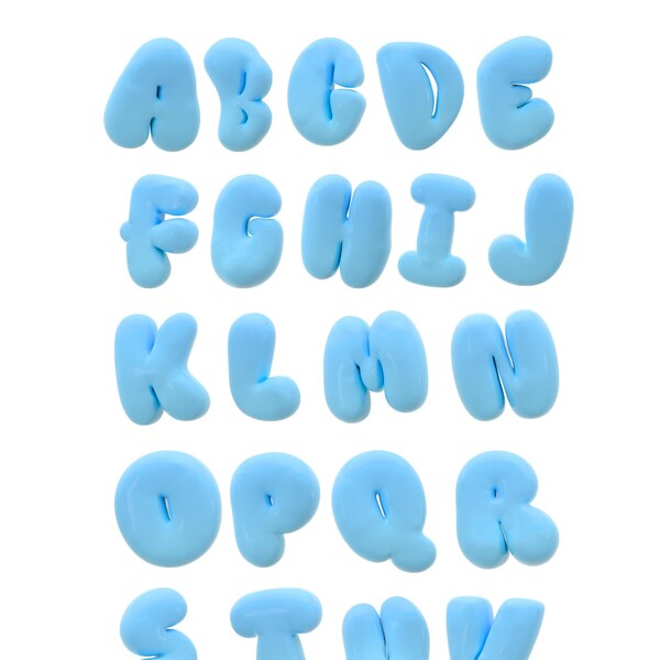 Bubble Letters - Etsy