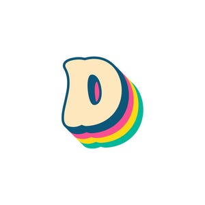 Groovy Colorful Alphabet Printable | Retro Kids Letters | Digital ...