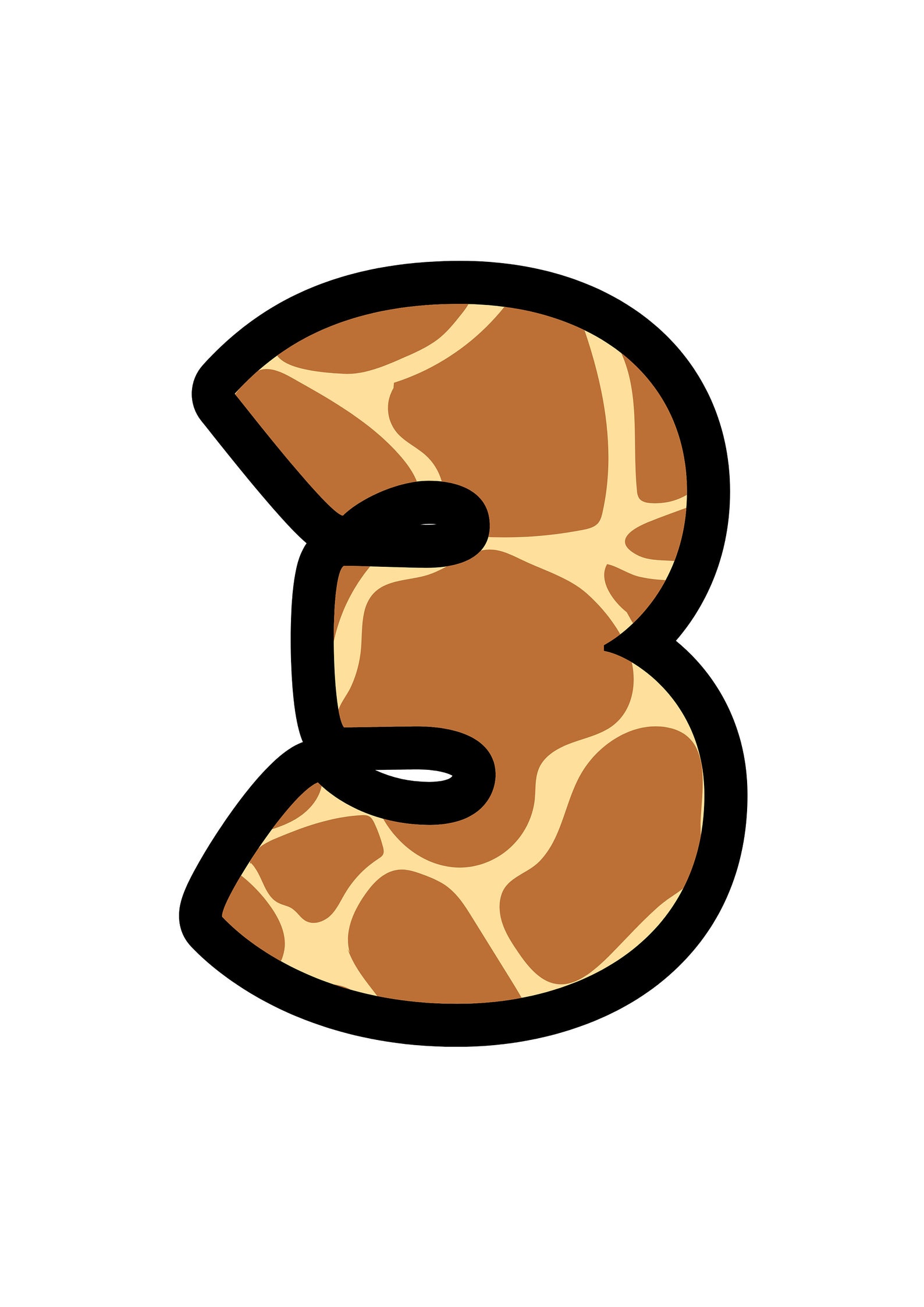 Safari Giraffe Print Alphabet – Printable Letters & Numbers (digital ...