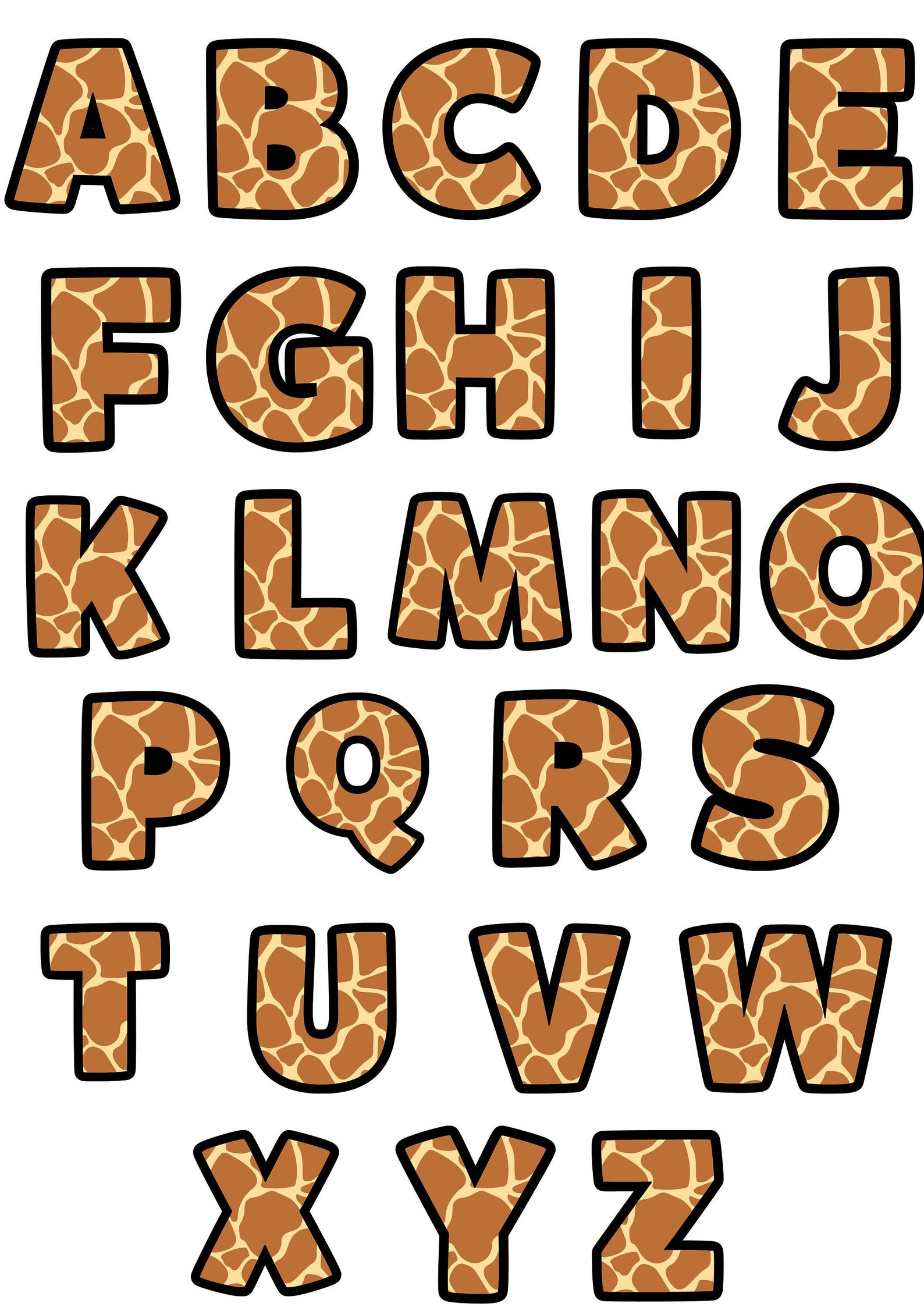 Safari-themed Alphabet and Numbers - Printable Letters - Perfect for ...