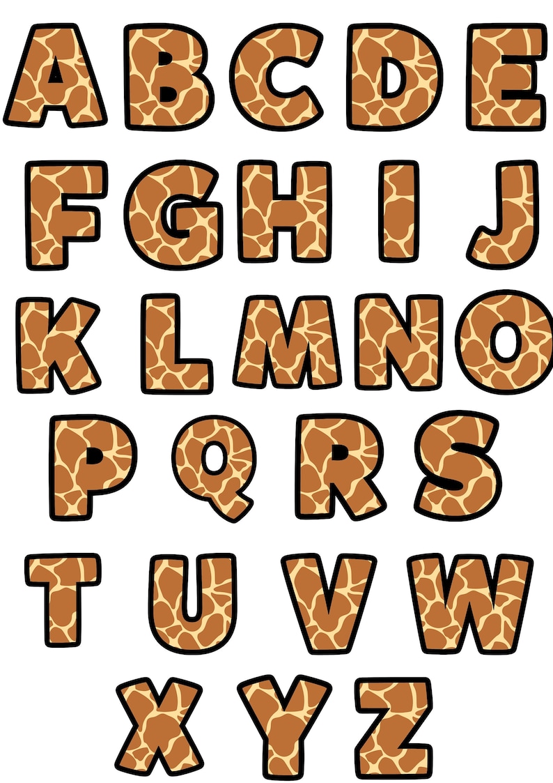 Safari-themed Alphabet and Numbers - Printable Letters - Perfect for ...