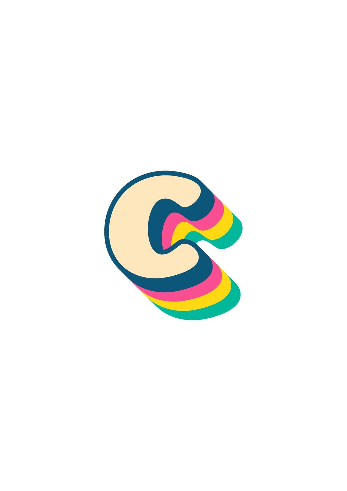 Groovy Colorful Alphabet Printable | Retro Kids Letters | Digital ...