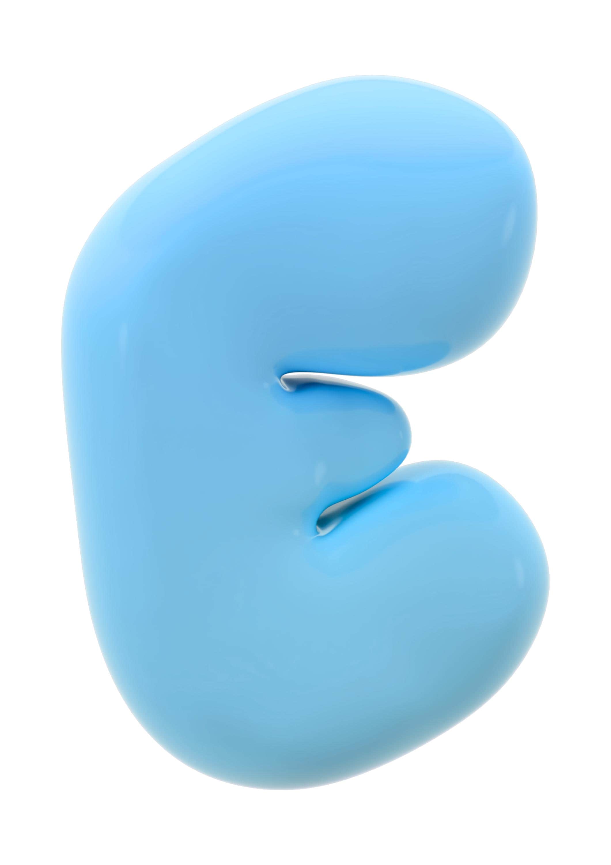 Blue Bubbly Alphabet Printable | Transparent Kids Letters (digital ...