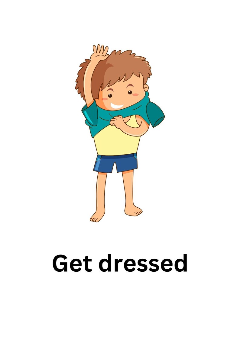 Morning Routine Flashcards | 45 Printable Cards | Boy & Girl Versions ...