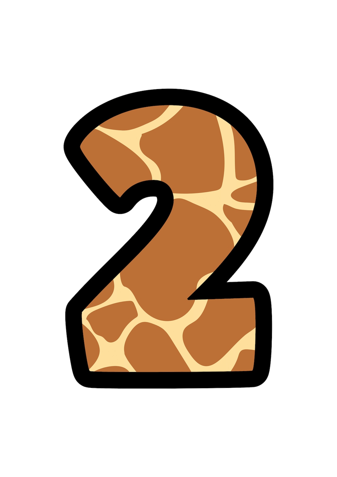 Safari Giraffe Print Alphabet – Printable Letters & Numbers (digital ...