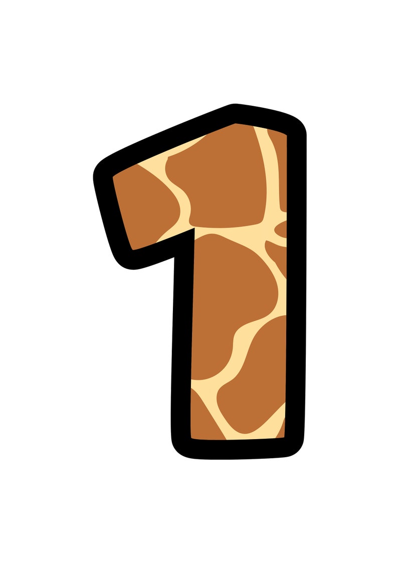 Safari Giraffe Print Alphabet – Printable Letters & Numbers (digital ...
