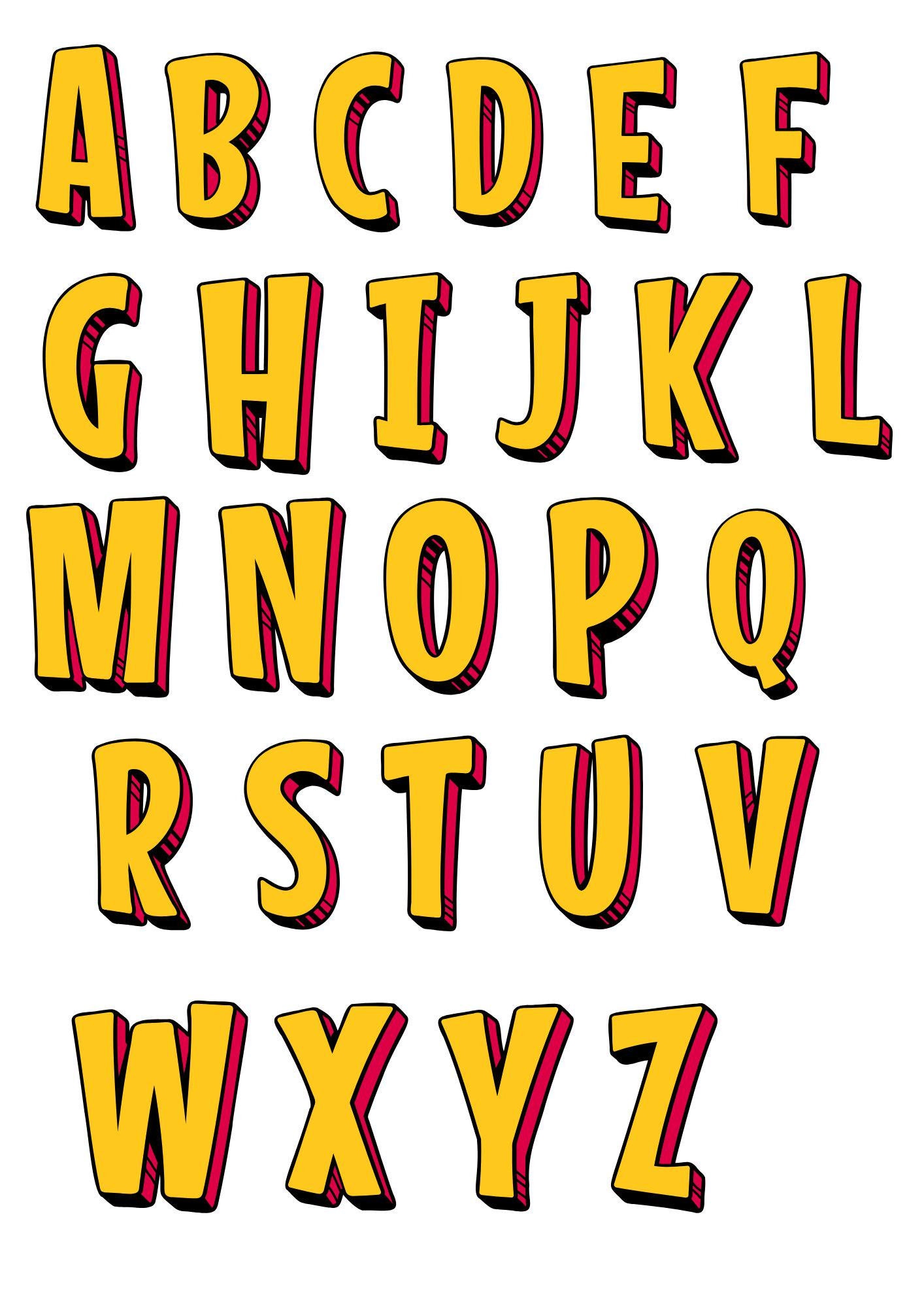 Superhero Alphabet Printable Letters | Hero-themed ABC | Kids Learning ...