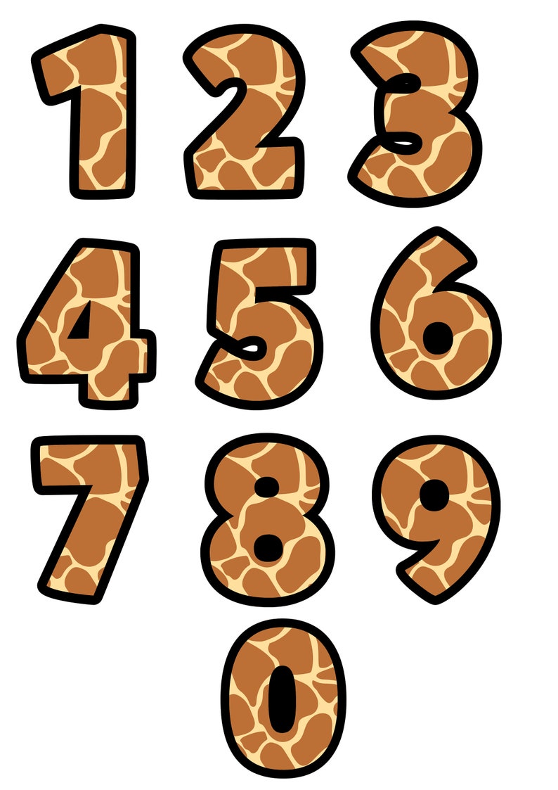 Safari-themed Alphabet and Numbers - Printable Letters - Perfect for ...