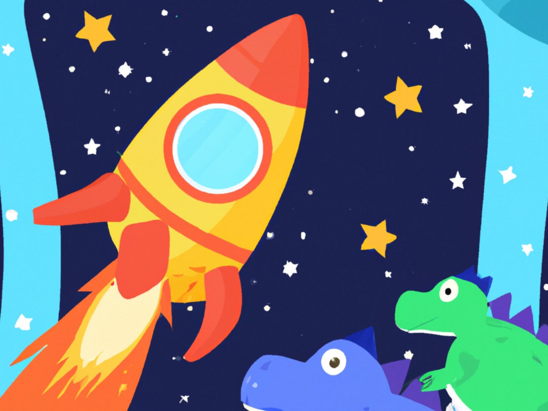 Cosmic Dino Pals: Adorable Space Dinosaurs Printable Wall Art ...