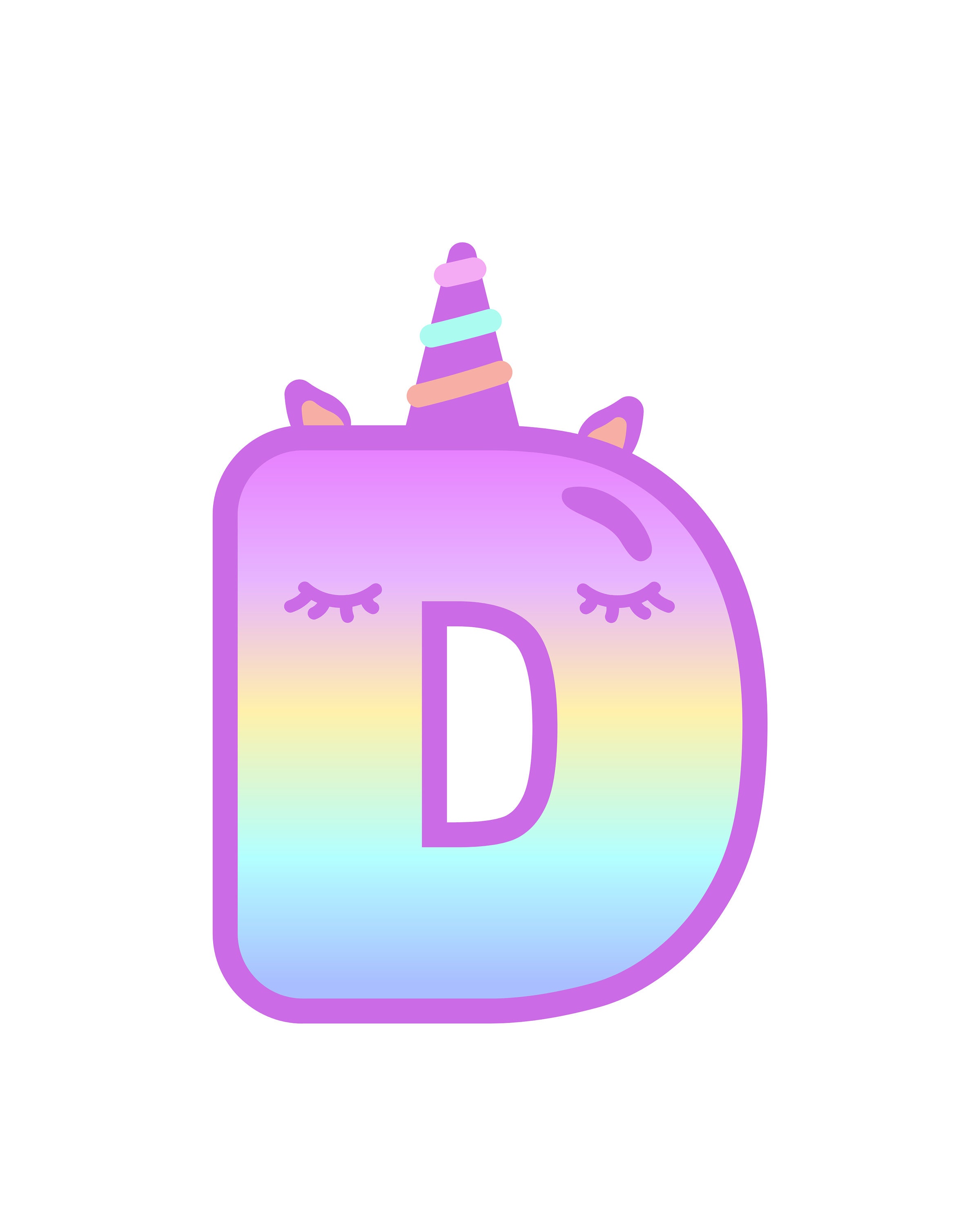 Unicorn Alphabet Printable Letters - Enchanting Kids' Room Decor ...